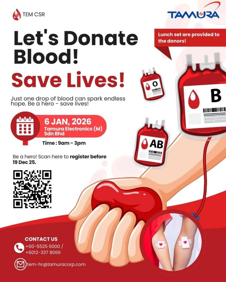 Blood Donation Program 2026 | Tamura Electronics (M) Sdn. Bhd.